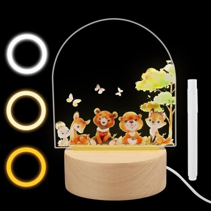 Veilleuse Bébé Personnalisé, Lampe De Chevet Personnalisée Enfant Avec ...