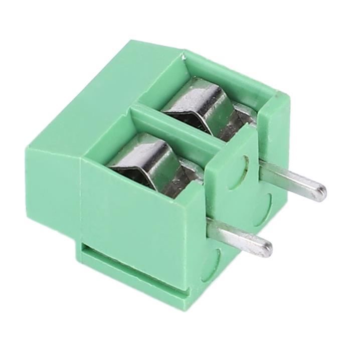 EJ.life bornier PCB 50pcs 2 broches 5mm pas PCB montage bornier à vis ...