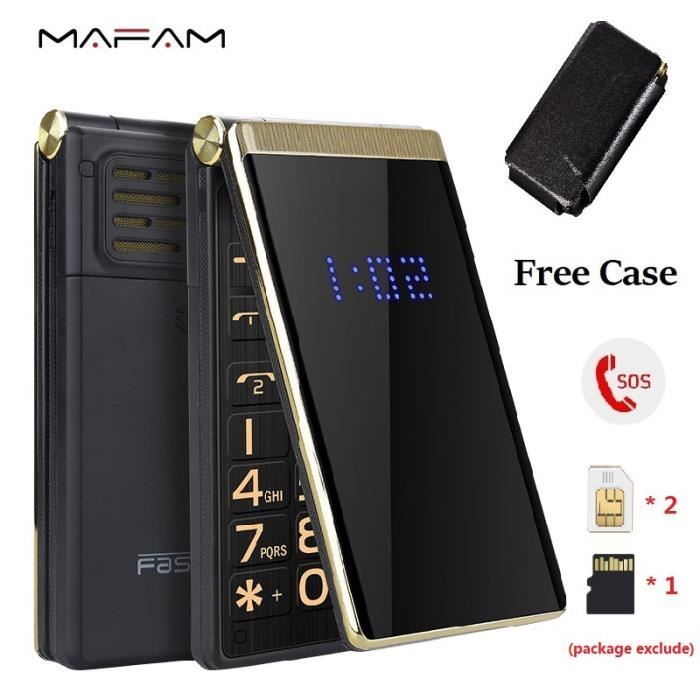 Téléphone grosses touches mobile sénior à clapet Double écran LCD 2,8 ...
