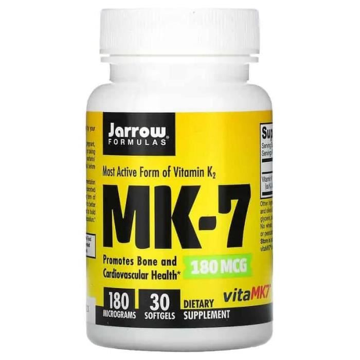 JARROW FORMULAS Vitamin K2 MK-7 (Vitamine K2 MK-7) 30 Softgels ...