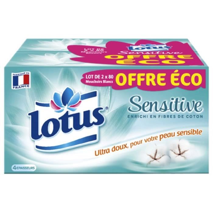 Lotus Mouchoirs sensitive 2x80 - Cdiscount