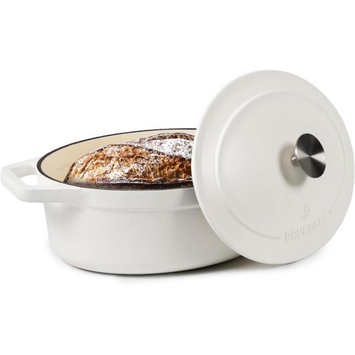 Cocotte Ovale En Fonte Émaillée Avec Couvercle | Poêle En Fonte 3L ...