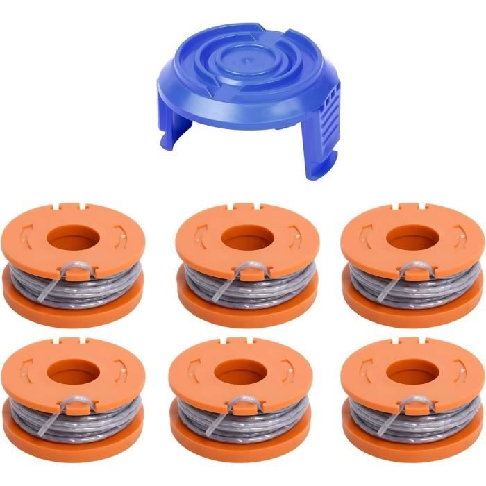 Bobine de fil pour coupe-bordure - SANAG - Compatible Worx - 6 bobines - 3,05 m - 1,6 mm ...