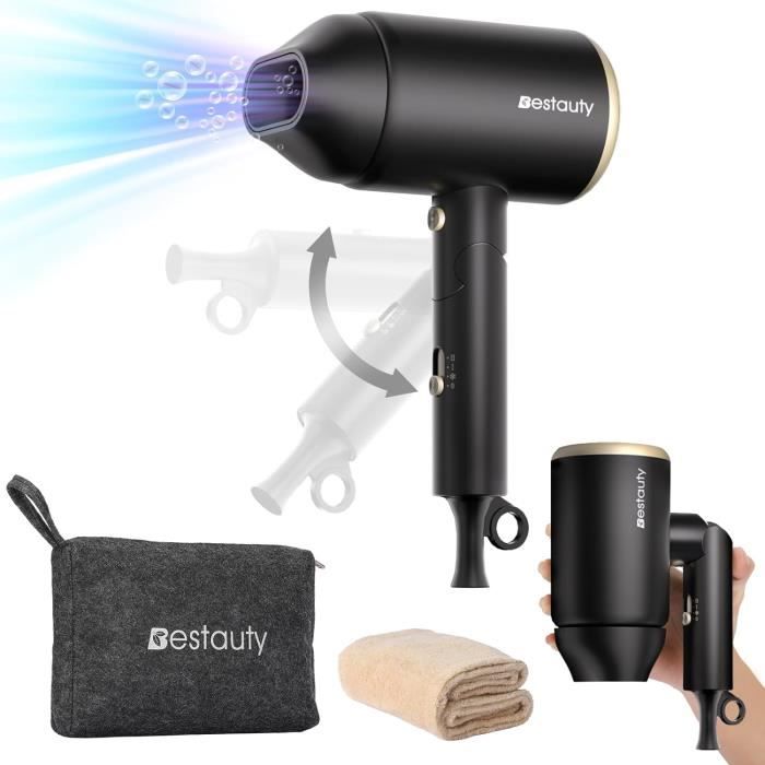 Ehskzjh Sèche-Cheveux De Voyage Pliable [Compact & Puissant] Mini Seche ...