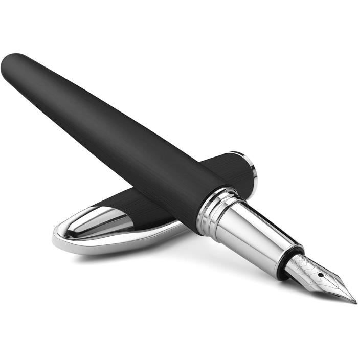 Colibri Equinox Stylo acier noir brossé et finition chromée Stylo de ...