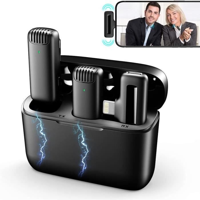 Microphone Sans Fil 2 En 1 Avec Étui De Chargement Pour Ios, Mini ...