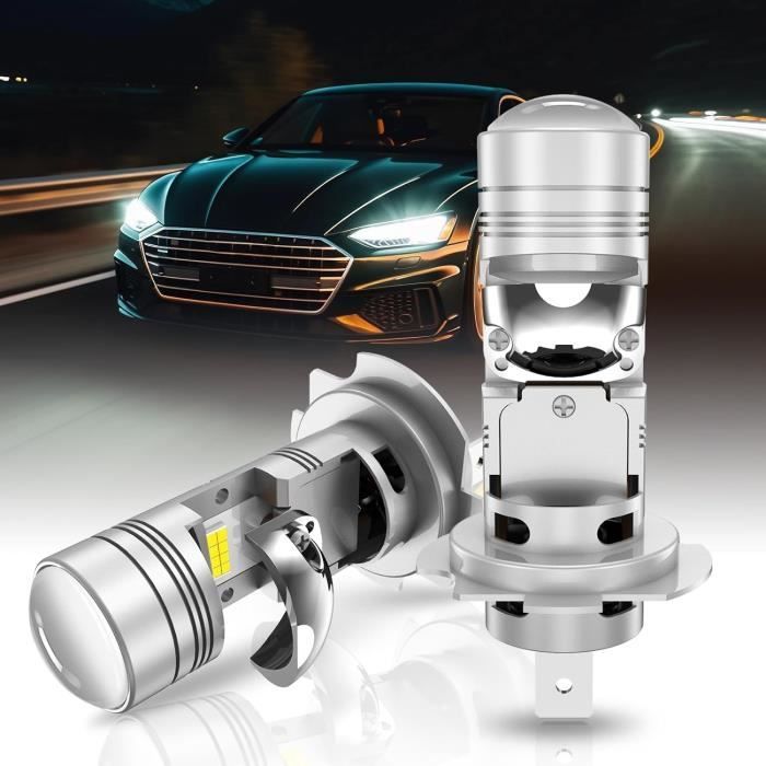 Ampoules H7 Led Lenticulaire Phare Pour Voiture 24000Lm 6500K Blanc ...