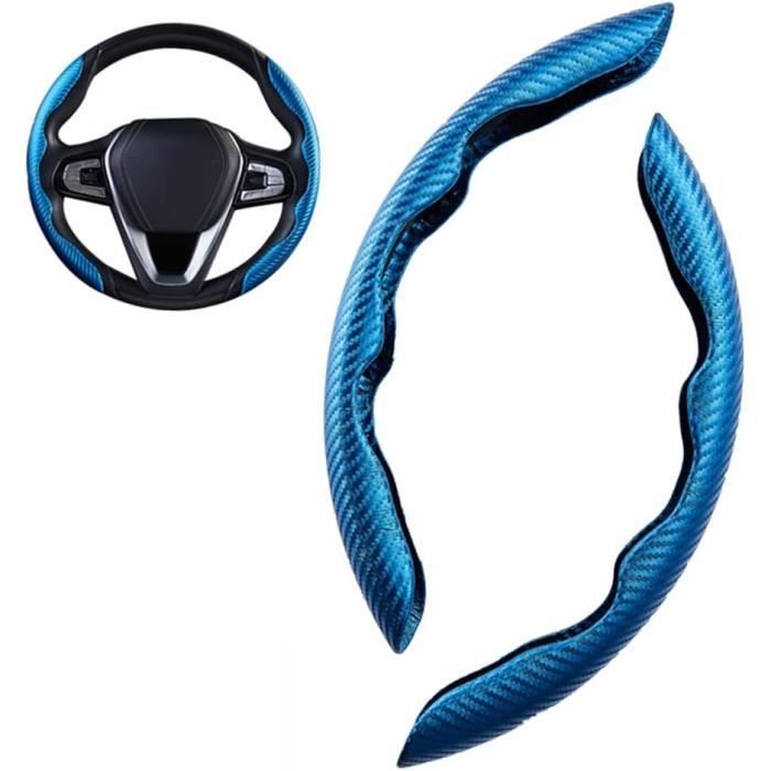 Housse de volant universelle en fibre de carbone, antidérapante et confortable, couvre-volant de ...