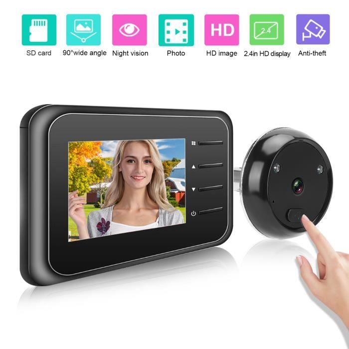 Sonnette vidéo - VBESTLIFE - Visionneuse infrarouge - Grand angle 90 ...