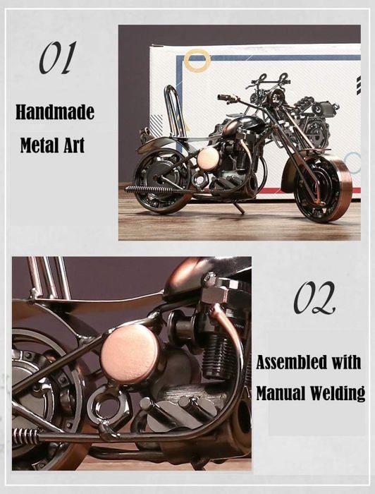 Modèle de moto Harley en fer forgé à souder à la main, décoration d ...