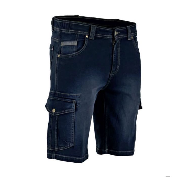 Bermuda denim stretch multipoche - RADE - Homme - Noir - Denim Denim ...