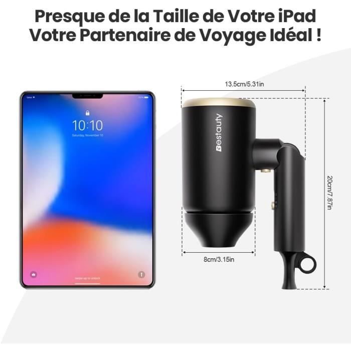 Ehskzjh Sèche-Cheveux De Voyage Pliable [Compact & Puissant] Mini Seche ...