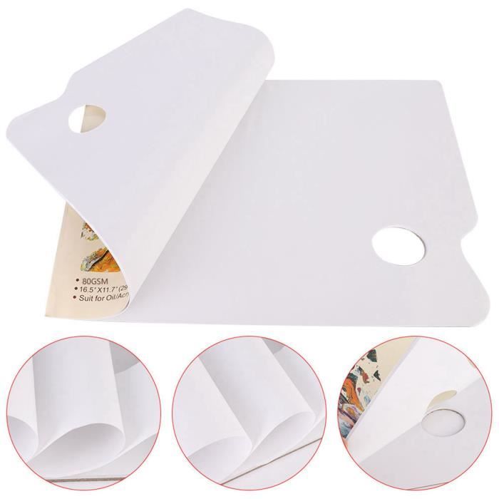TMISHION Palette de papier jetable Palette de papier à déchirer A3 ...