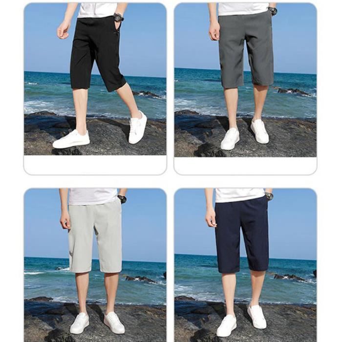 Pantacourt Homme Mode 3-4 Leger Respirante Ete Grande Taille Casual ...