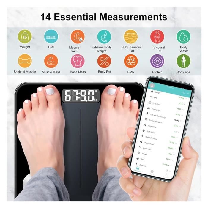 Pèse-personne numérique Balance De Poids Corporel Balance Numérique ...