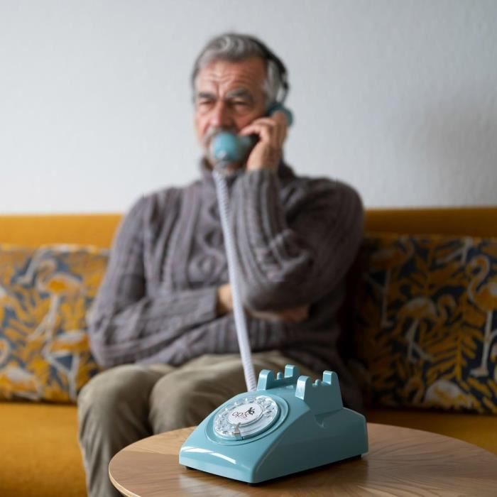 Opis 60S Cable: Téléphone Fixe Vintage Filaire Avec Cadran Rotatif Et ...