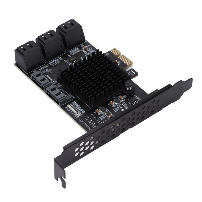 Carte SATA PCIE Interface PCIE 1X intégrée 8 interfaces de sortie SATA3 ...