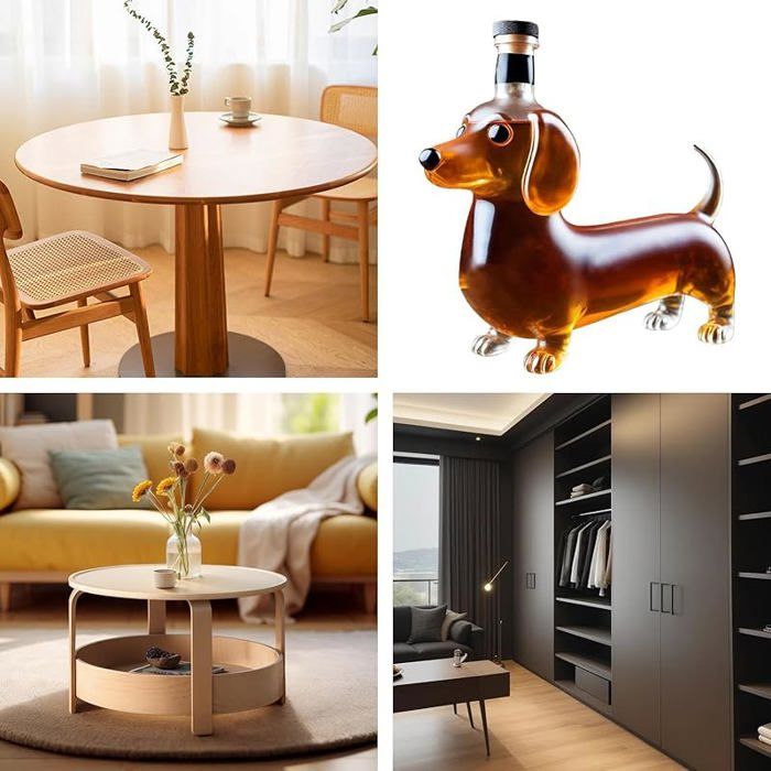 Bouteille De Whisky Dckhund Chien Verres De Whisky En Forme Chien 3D ...