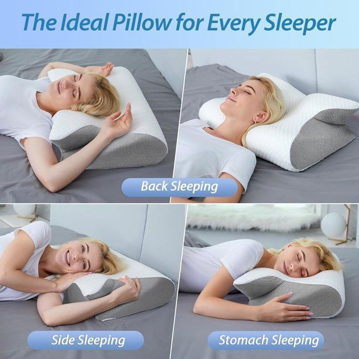 Oreillers à Mémoire de Forme, Ergonomique Cervical, pour Dormir sur Le ...