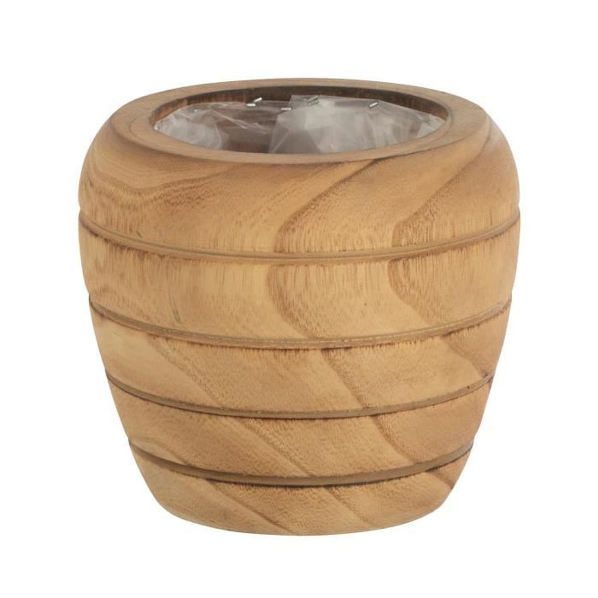 Cache pot en bois naturel - Cdiscount Jardin