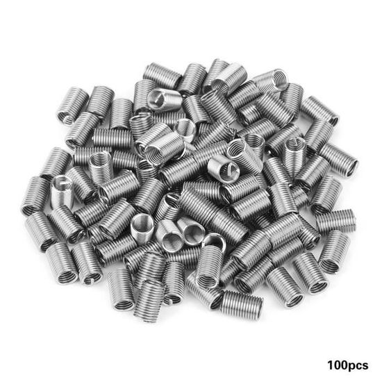 100pcs Filetage hélicoïdal enroulé M6 en acier inoxydable SS304-FAR ...