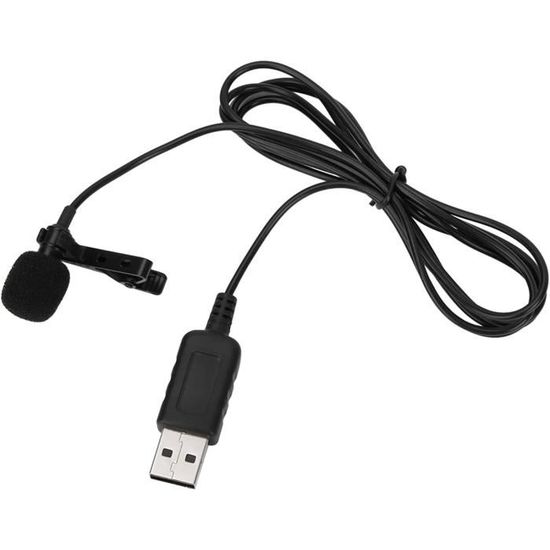 Micro-Cravate USB, Mini-Microphone Filaire omnidirectionnel Anti-Bruit ...