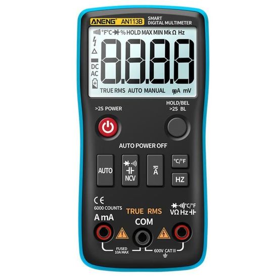 Multimètre ANENG AN113B Intelligent haute précision multifonction Anti ...