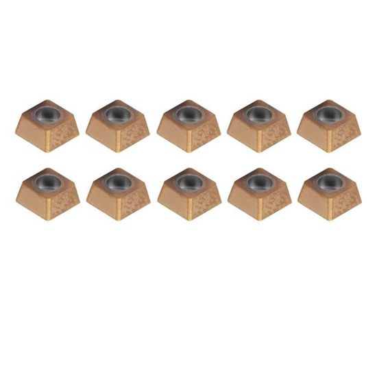Qiilu Insertion de tournage 10 pièces tournant Insert carbure lame tour Cutter fraisage CNC Kit ...