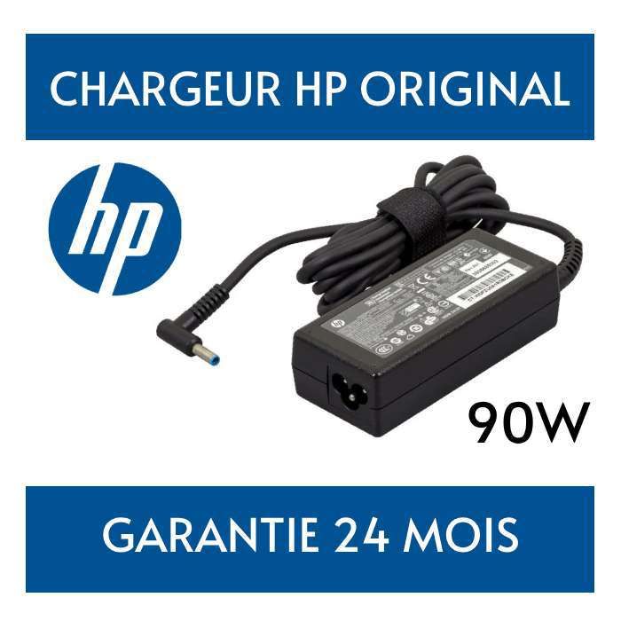 Chargeur HP Original pour pc portable HP Pavilion 17-e103sf 90 Watts 19 ...