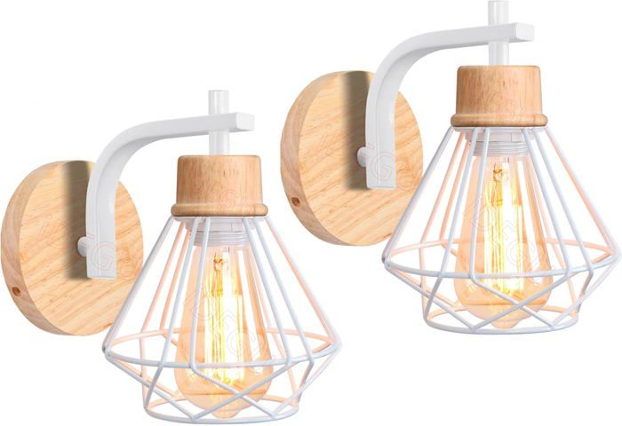 2 Pièces, Type Croix, Blanc Lot de 2 Applique Murale Industrielle, 16CM ...