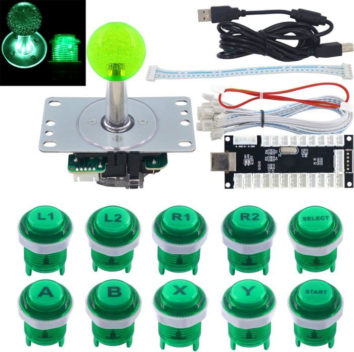 Arcade Game Led Diy Kit Mechanical Keyboard Switch Arcade Led Button Joystick Controller Zero ...