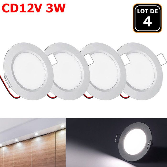 Spot LED Encastrable 12V Plafonnier encastré RV Boat Super Slim Panneau ...