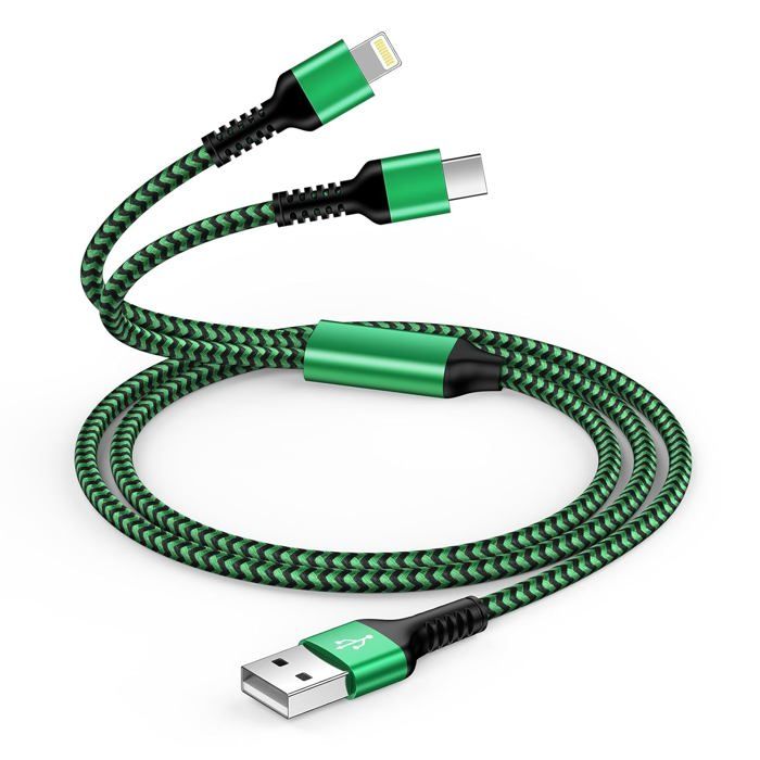Cable Multi Chargeur 2 En 1, Cable Usb Multi Embout[1.2M] Multiple ...