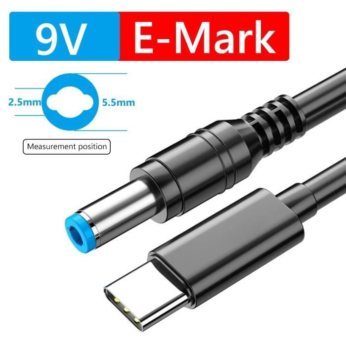 Câble 9V - Câble d'alimentation USB Type C PD vers5.5x2.5mm, routeur ...