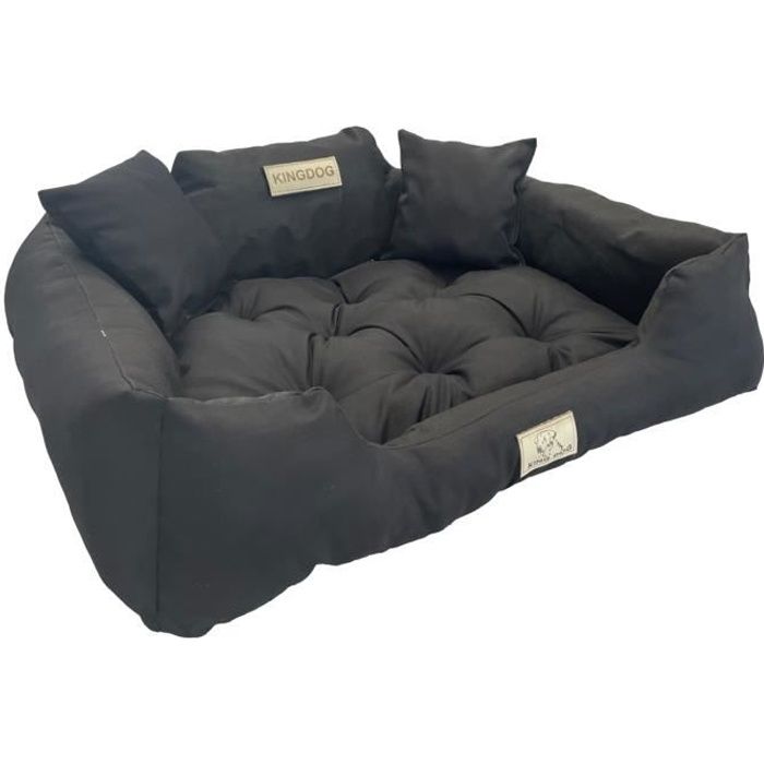 Grand lit pour chien et chat AIO Kingdog 75 x 65 Noir- taille M - avec ...