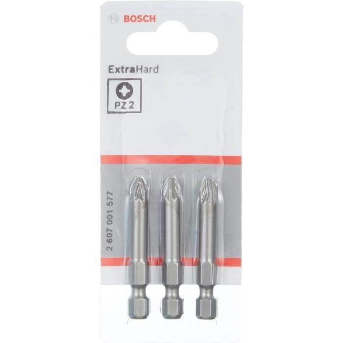 3 Pièces Jeu De Embouts De Vissage Extra Dure Pour Vis Pozidriv, Pz2 Epaisseur, 49Mm Longueur ...