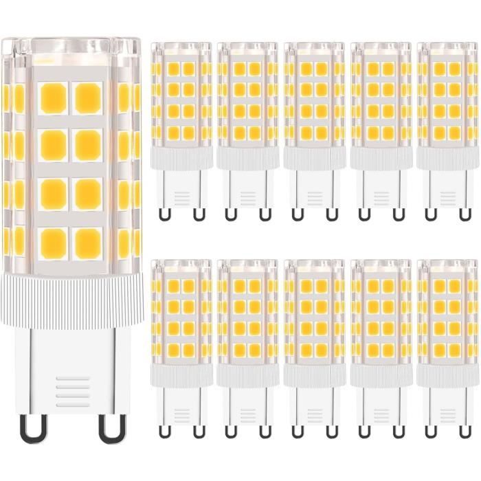 Ampoule Led G9, 5W Blanc Chaud 3000K Lampe Led G9,Equivalent 40W 50W Halogène Lumière,Économie D ...