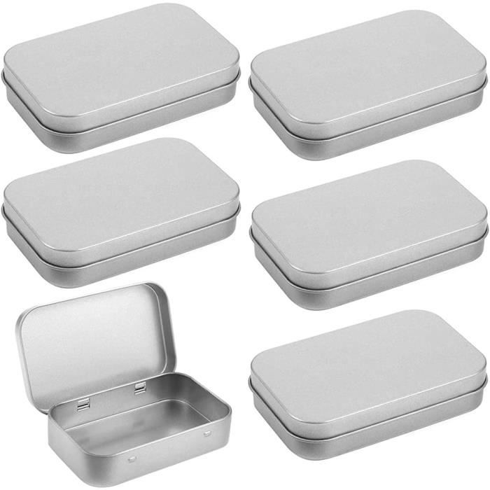 Petite Boîte Métallique,6 Pièces Boîtes Métalliques Rectangulaires Mini ...