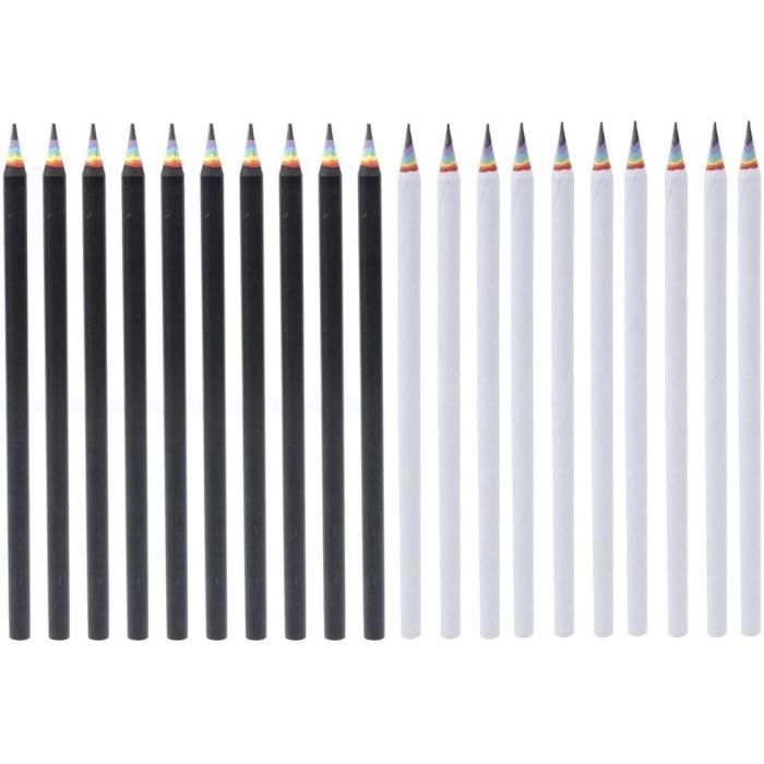 Crayons Papier 2b, crayons de dessin d'école d'écriture crayon arc-en ...