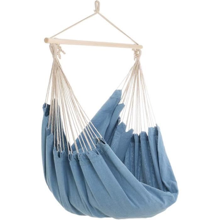 Hamac Siège Suspendu Bleu - Detex - Robuste pour Intérieur et Extérieur ...