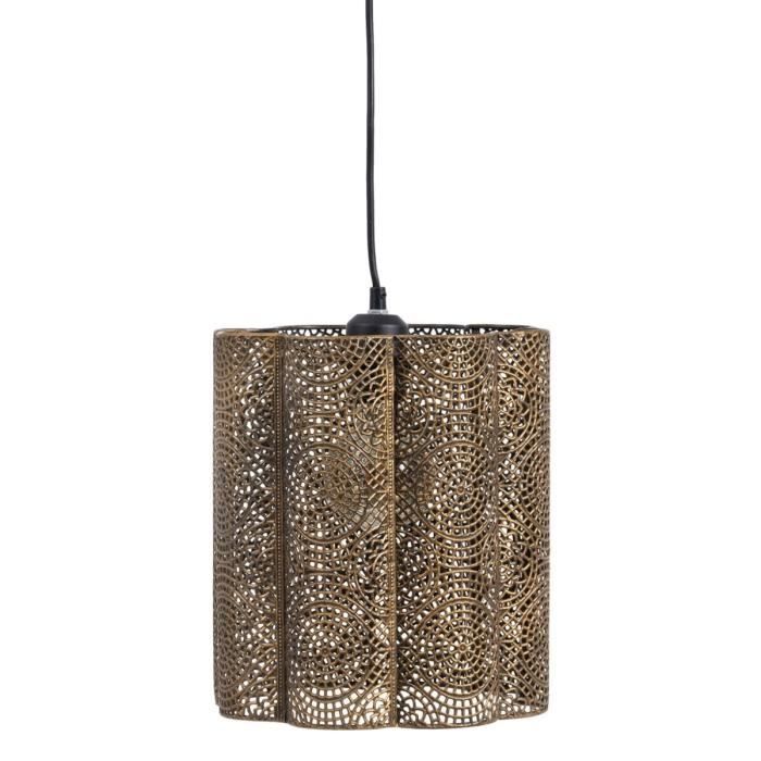 Suspension 24 x 24 x 30,5 cm Doré Métal - Cdiscount Maison
