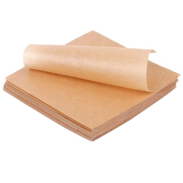 Papier Alimentaire,500 pièces de papier parchemin Non blanchi, 4X4 ...