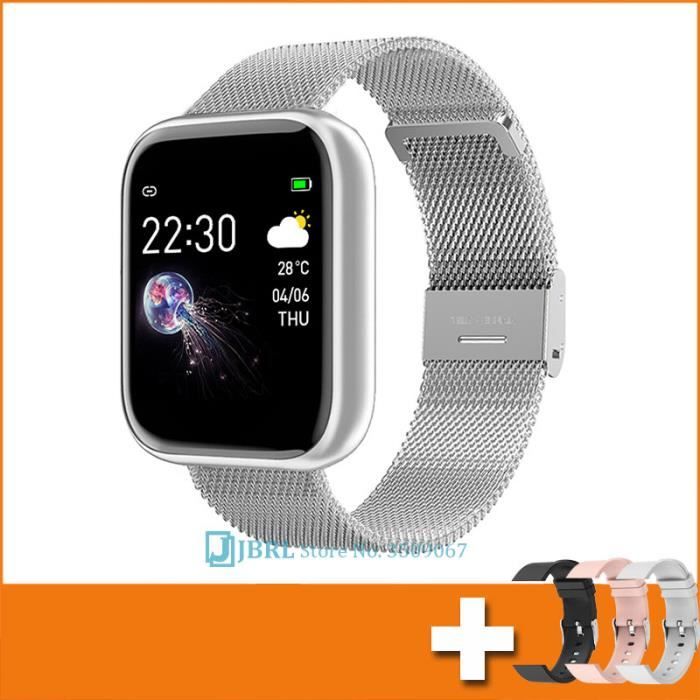 Montre connectée,Pleine touche Smartwatch femmes hommes Fitness Tracker ...