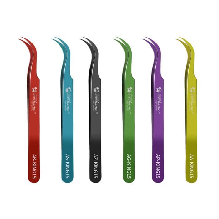 Le noir - Courbé - Pincettes mécaniques AZ KING en acier inoxydable ...