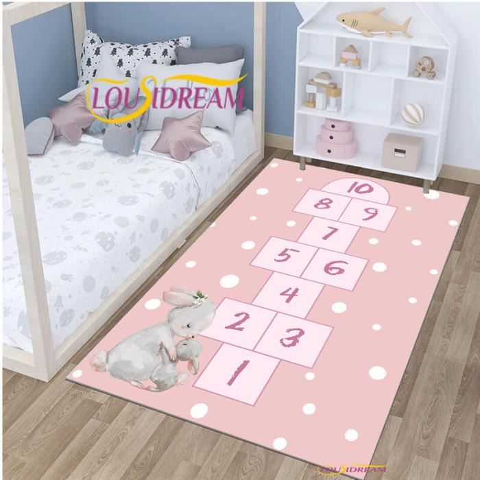 Tapis contemporain,Tapis de jeu de dessin Animé gris clair,pour enfants ...