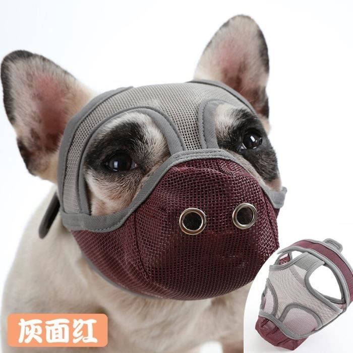 Short Snout Dog Muzzle Pet Mask Anti Biting Adjustable Breathable ...