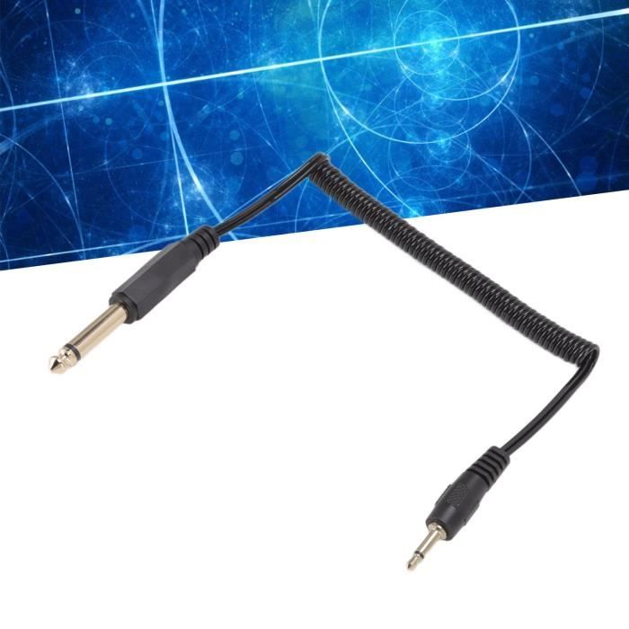 MAG Câble audio de 6 Câble spiralé 6,35 mm vers 3,5 mm Câble adaptateur ...