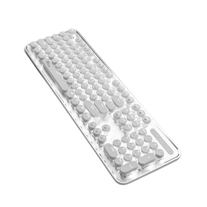 USB-C sans fil Bluetooth 2,4 GHz câblé Clavier mécanique à 104 touches ...