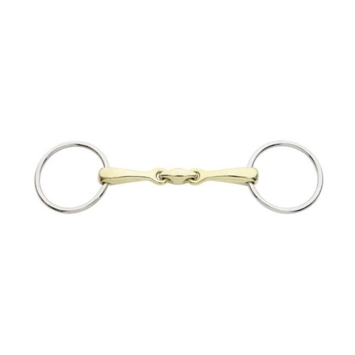 Mors 2 anneaux pour cheval double brisure Kavalkade KavalBit - doré ...