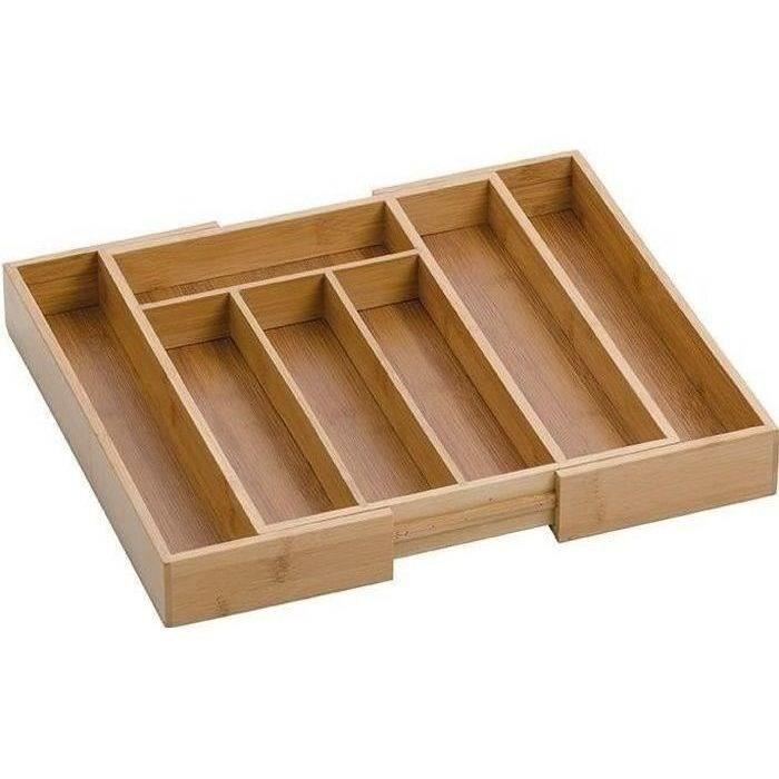 Range couvert 7p kalma extensible bois 32x28.5/39 - Cdiscount Maison